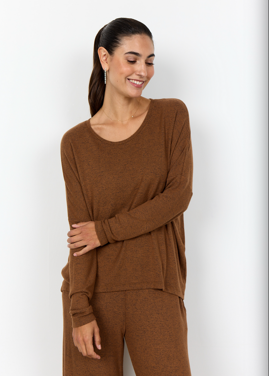 Biara 1 Top in Toffee Melange – Raft Clothing Company