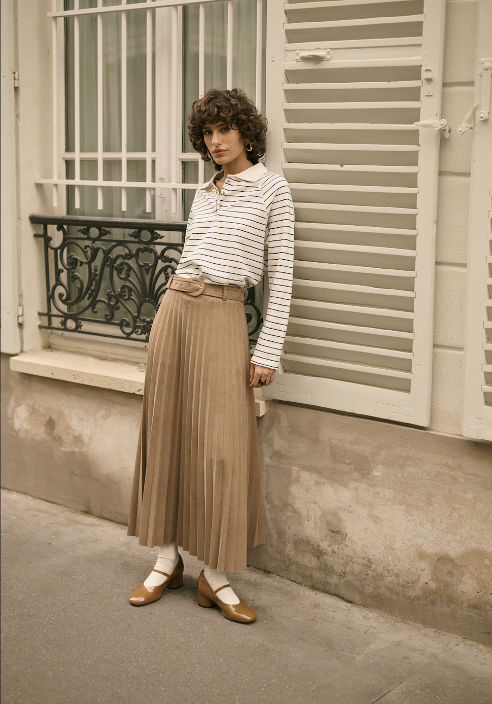 Cala Pleated Maxi Skirt in Cocoa Crème – Raft Clothing Company
